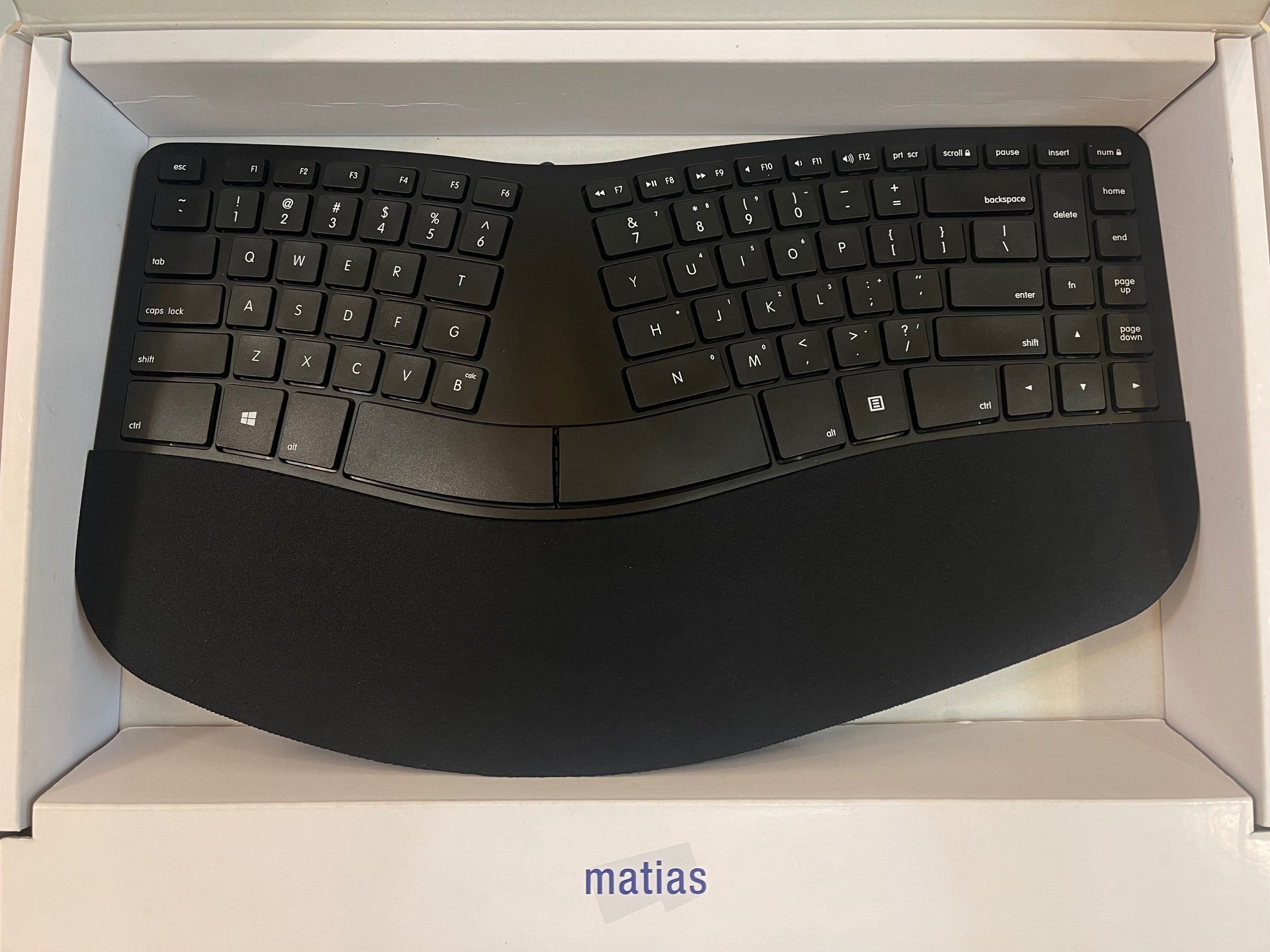 Sculpted Ergonomic Rechargeable Keyboard for PC – Matias