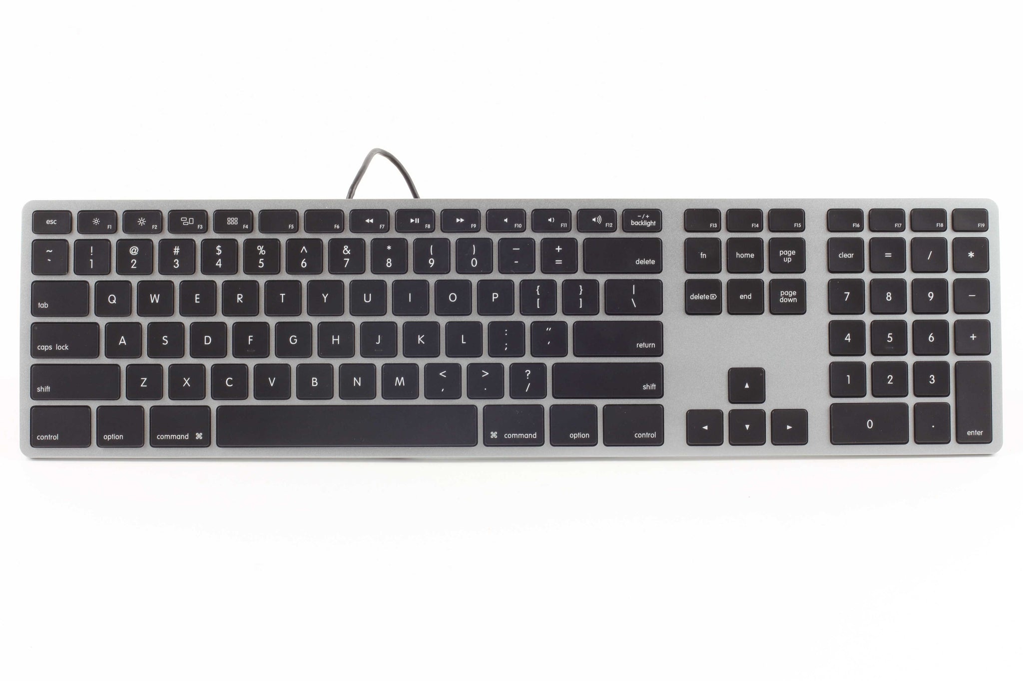 RGB Backlit Wired Aluminum Keyboard for Mac - Space Gray – Matias